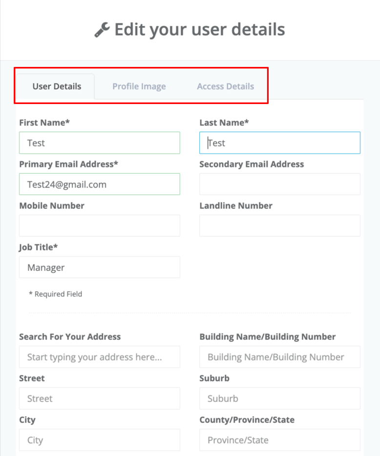 Editing your user details and notification settings